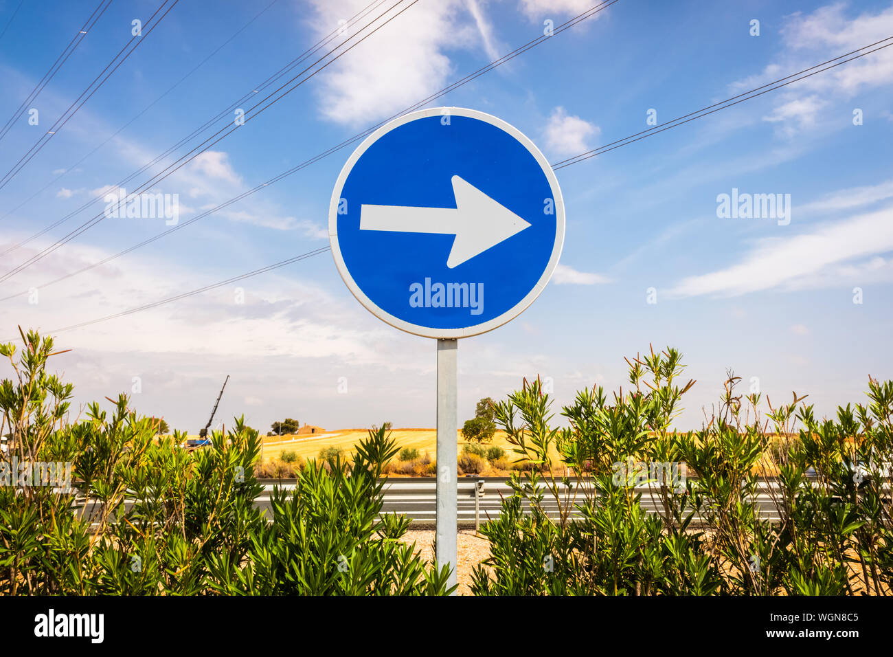 Single direction arrow sign, continue forward with motivation Stock ...