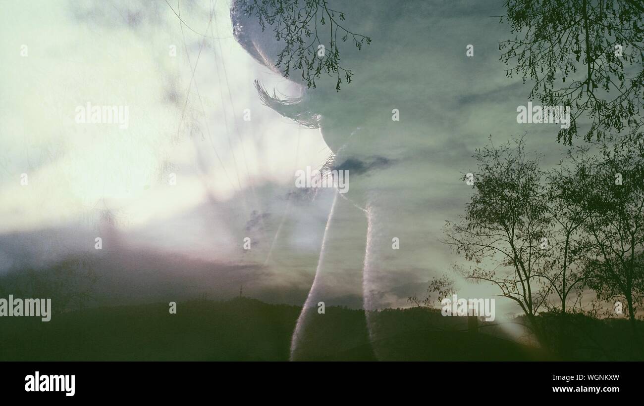 Human face landscape hi-res stock photography and images - Alamy