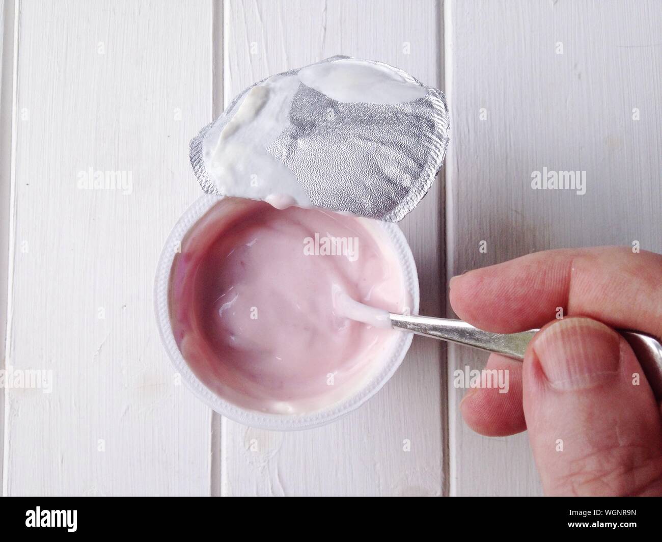 Yogurt on white hi-res stock photography and images - Alamy