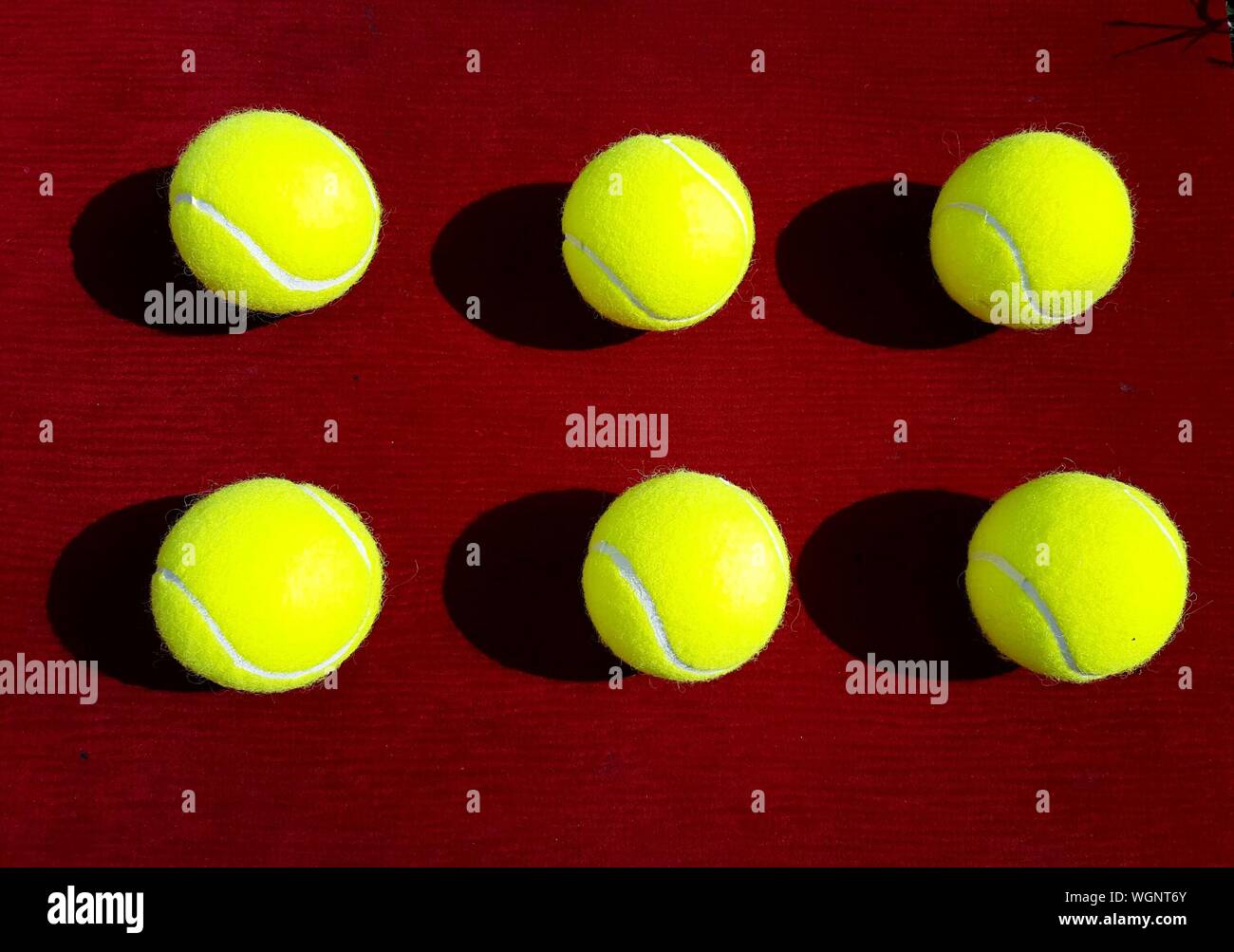 Red tennis balls hi-res stock photography and images - Alamy