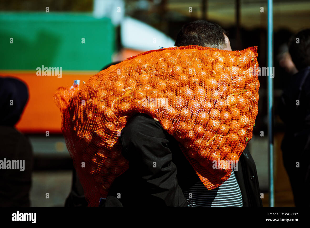 Man in sack hi-res stock photography and images - Alamy