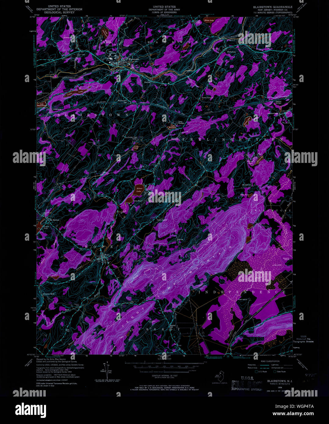 Map of blairstown hi-res stock photography and images - Alamy