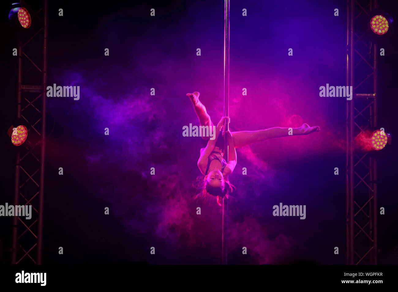Woman pole hi-res stock photography and images - Alamy