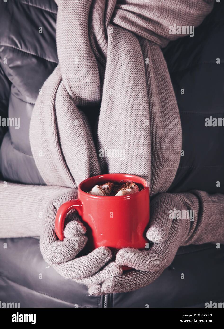 Hand red mug hi-res stock photography and images - Alamy