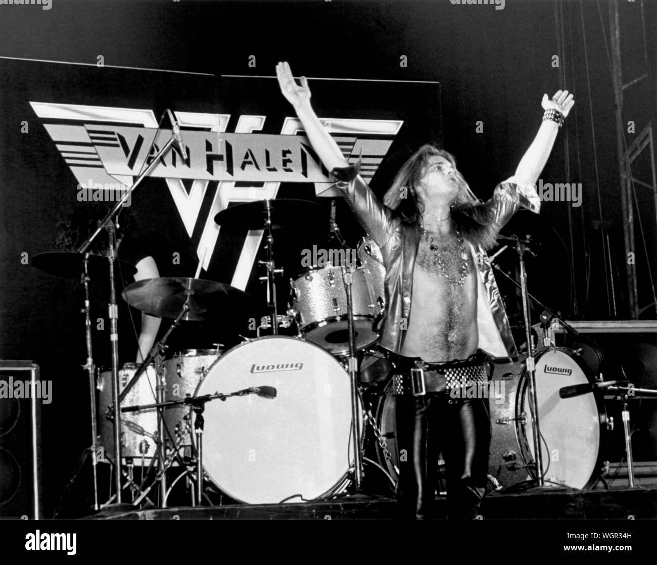 David Lee Roth of Van Halen at the Palladium, March 1978 Stock Photo ...