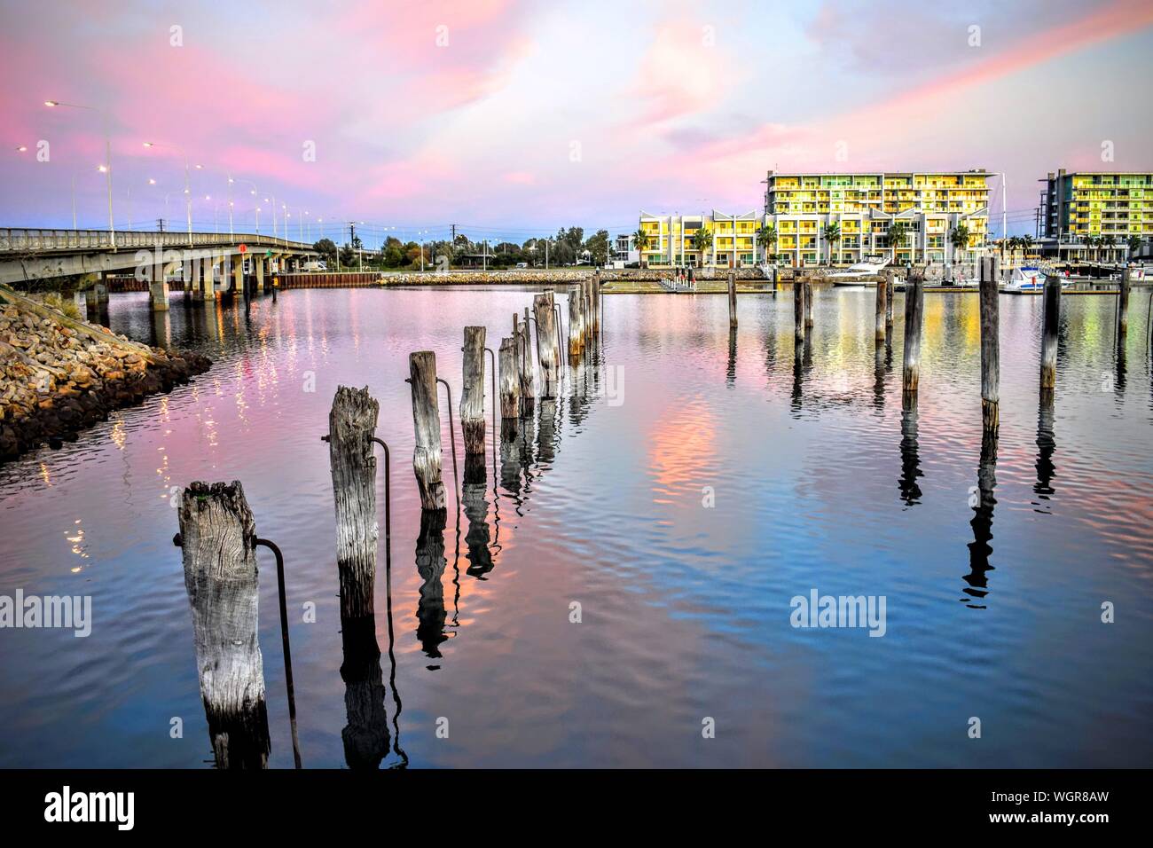 Built Structures With Waterfront Stock Photo - Alamy