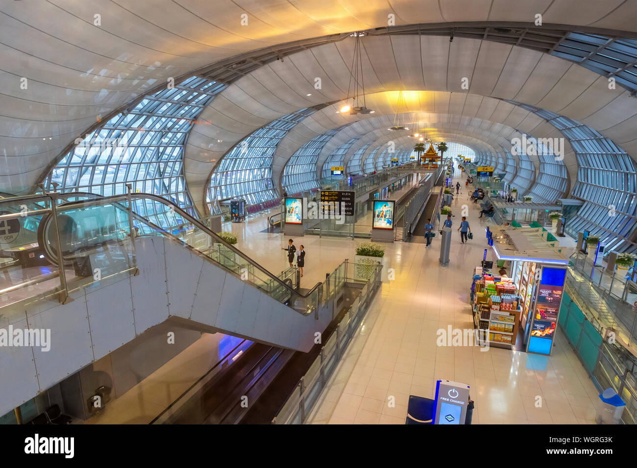 Bangkok, Thailand - May 11 2018: Suvarnabhumi Airport is one of two ...