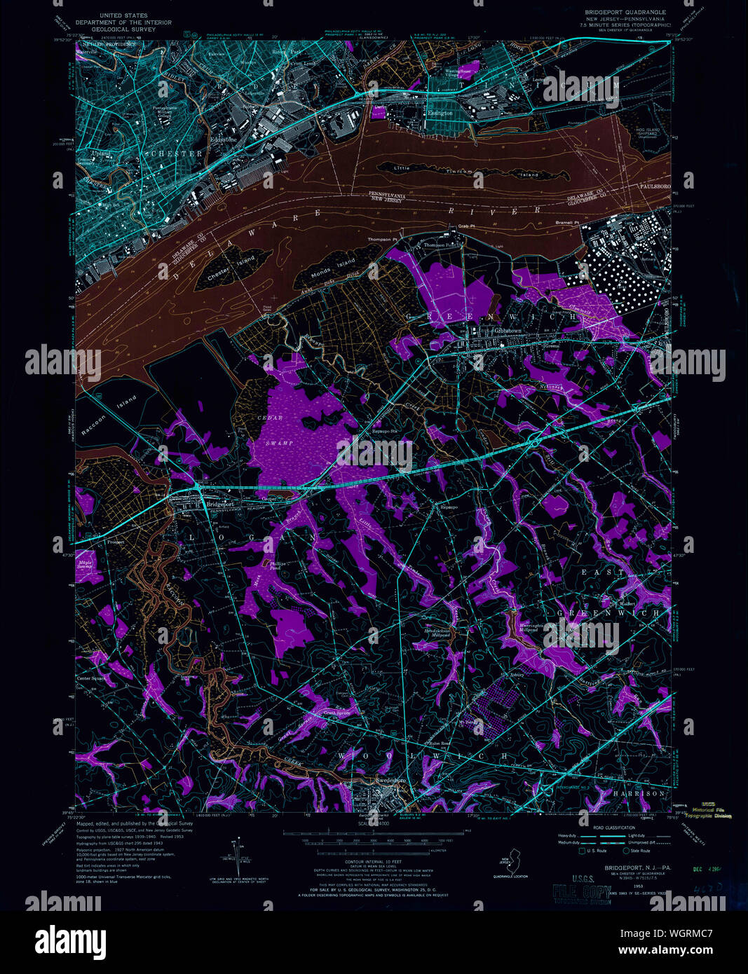 Map of bridgeport new jersey hi-res stock photography and images - Alamy