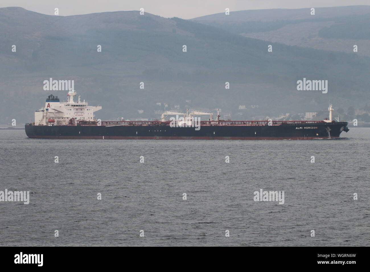 Almi Horizon, a crude oil tanker operated by Almi Tankers, passing ...