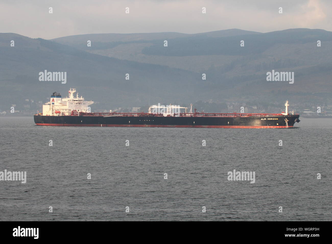 Almi Horizon, a crude oil tanker operated by Almi Tankers, passing ...