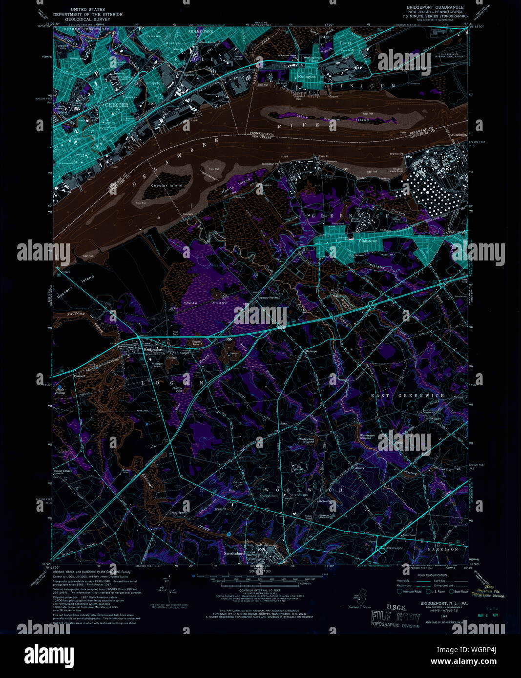 Map of bridgeport new jersey hi-res stock photography and images - Alamy
