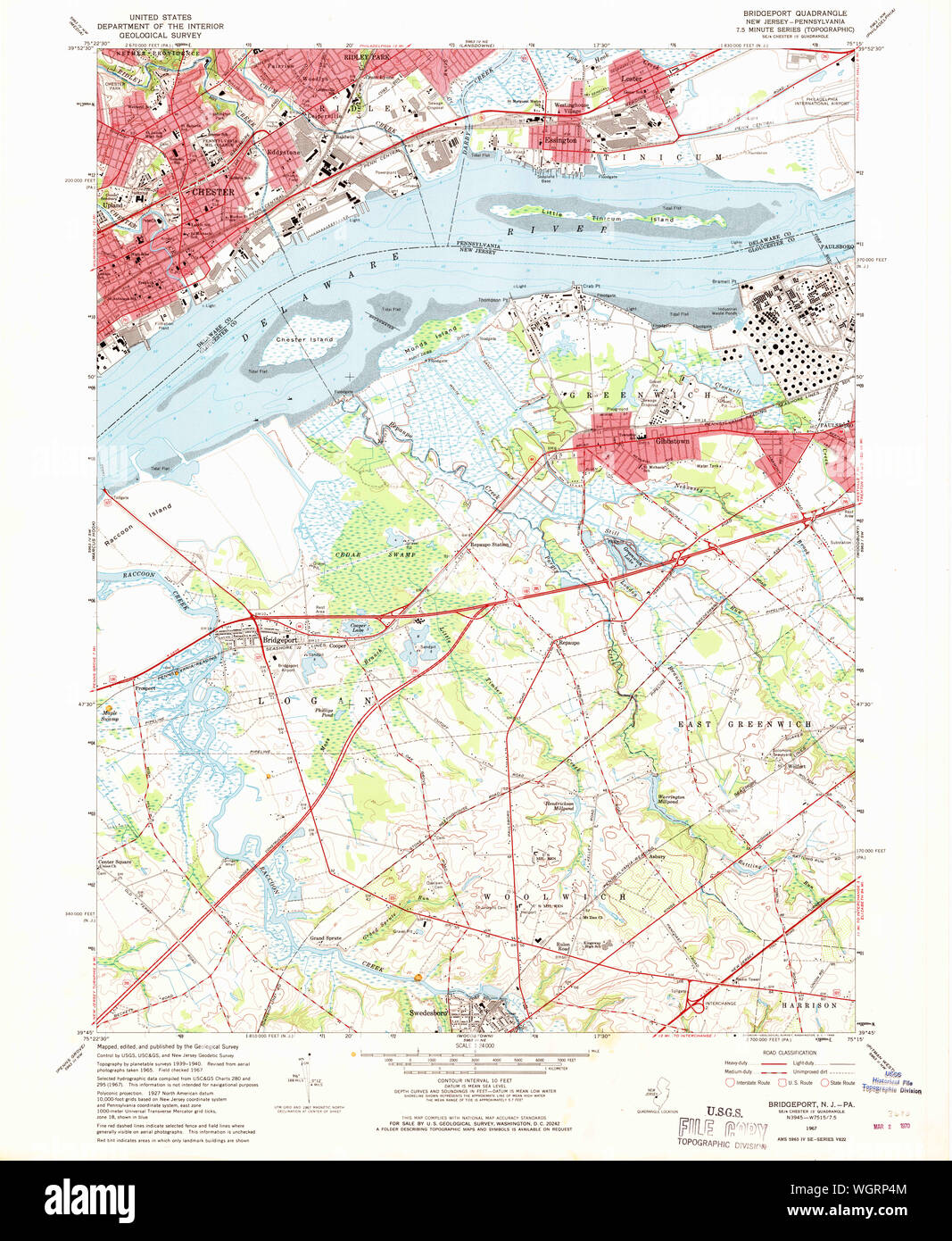 Map of bridgeport new jersey hi-res stock photography and images - Alamy