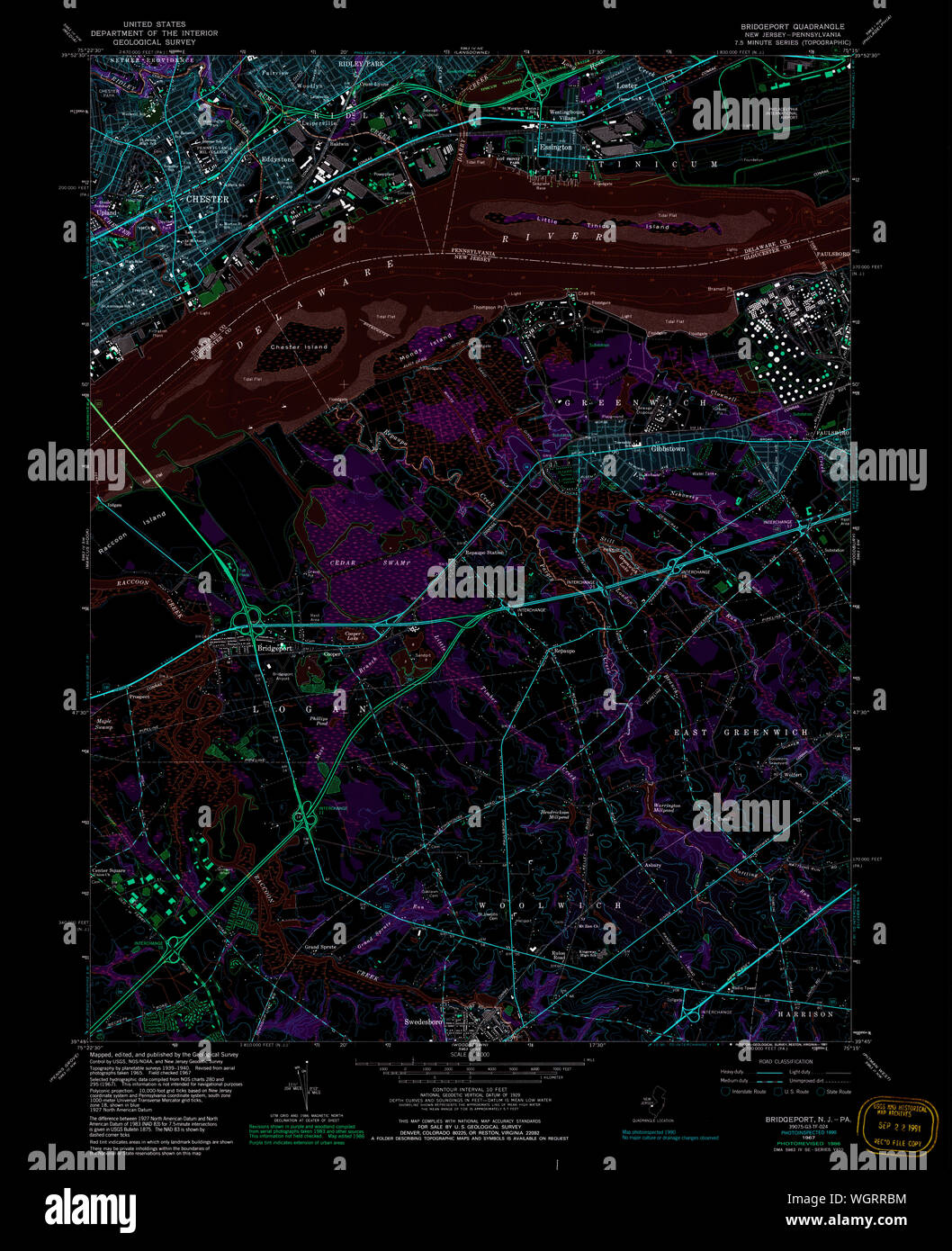 Map of bridgeport new jersey hi-res stock photography and images - Alamy