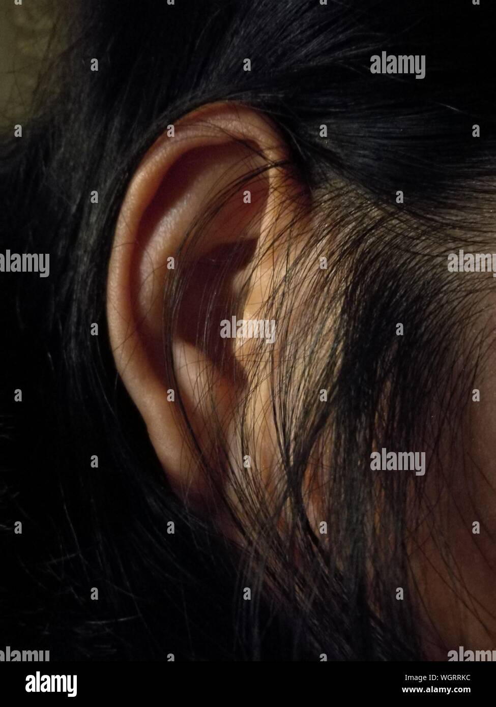 Human close up ear hi-res stock photography and images - Alamy