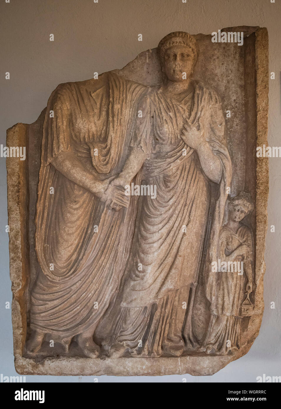 Roman Tombstone with separation scene III century Stock Photo - Alamy
