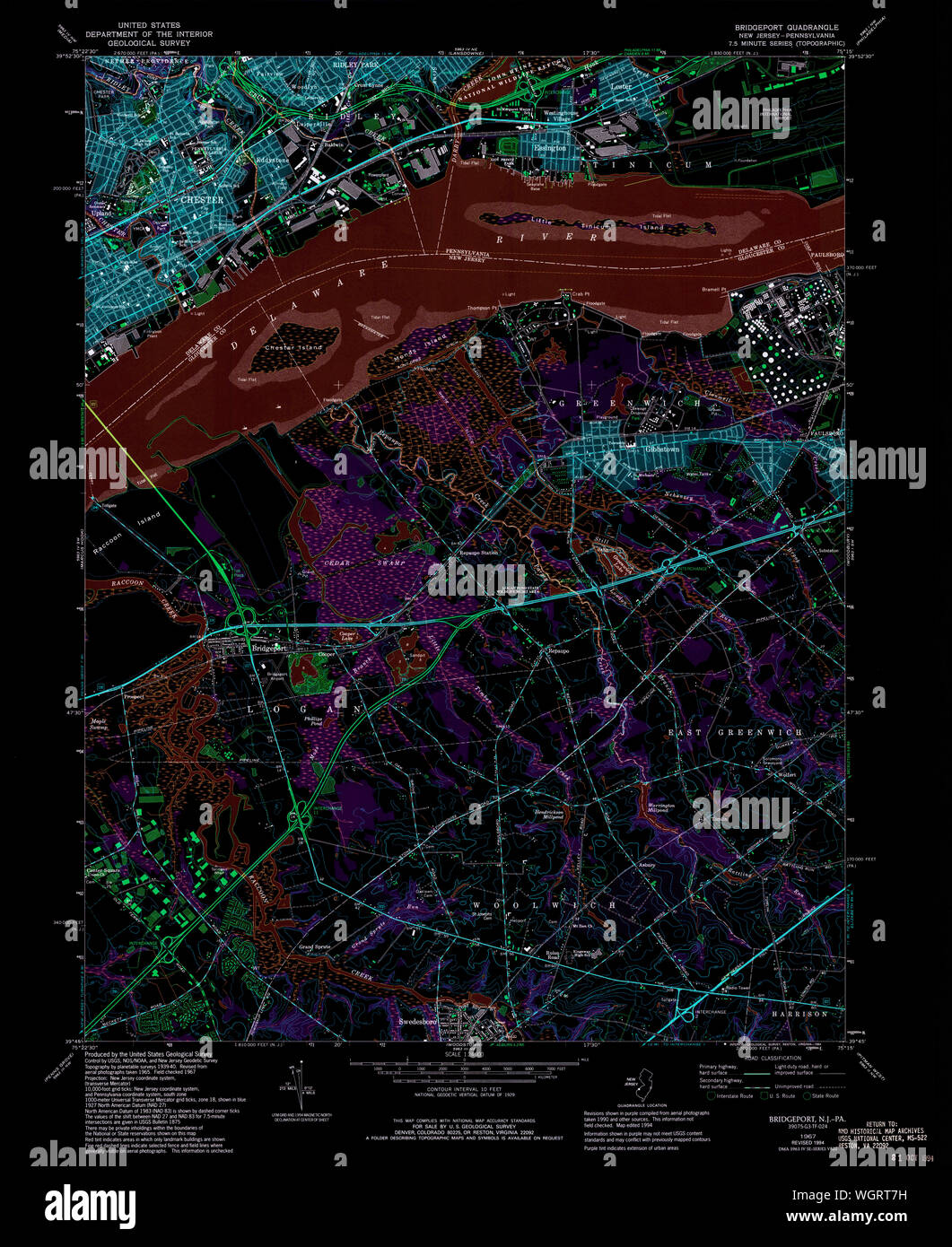 Map of bridgeport new jersey hi-res stock photography and images - Alamy
