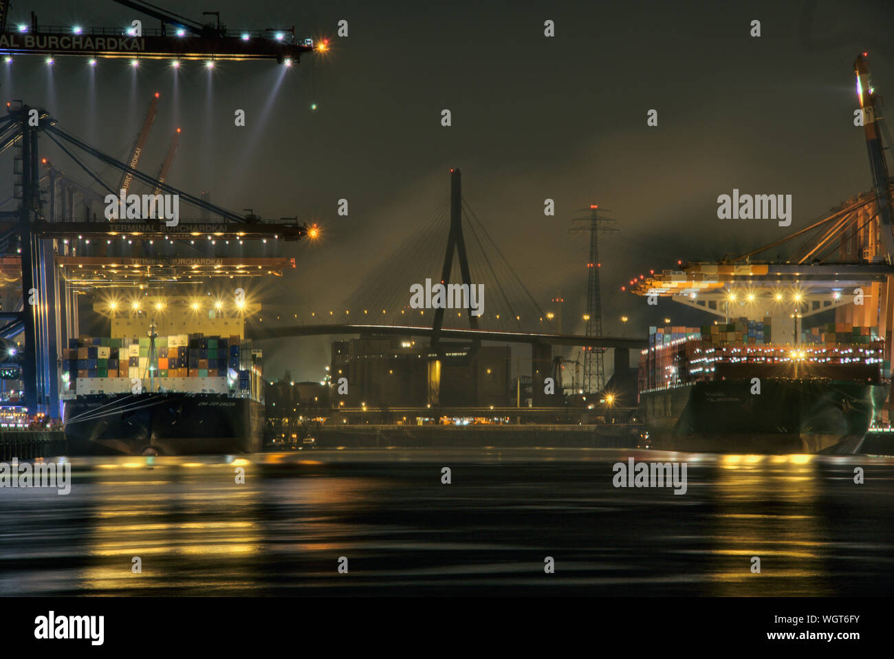 Moored Container Ships High Resolution Stock Photography and Images - Alamy