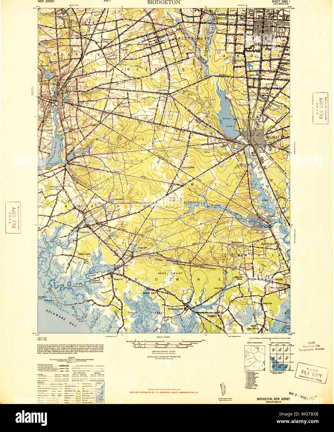 Map of bridgeton new jersey hi-res stock photography and images - Alamy