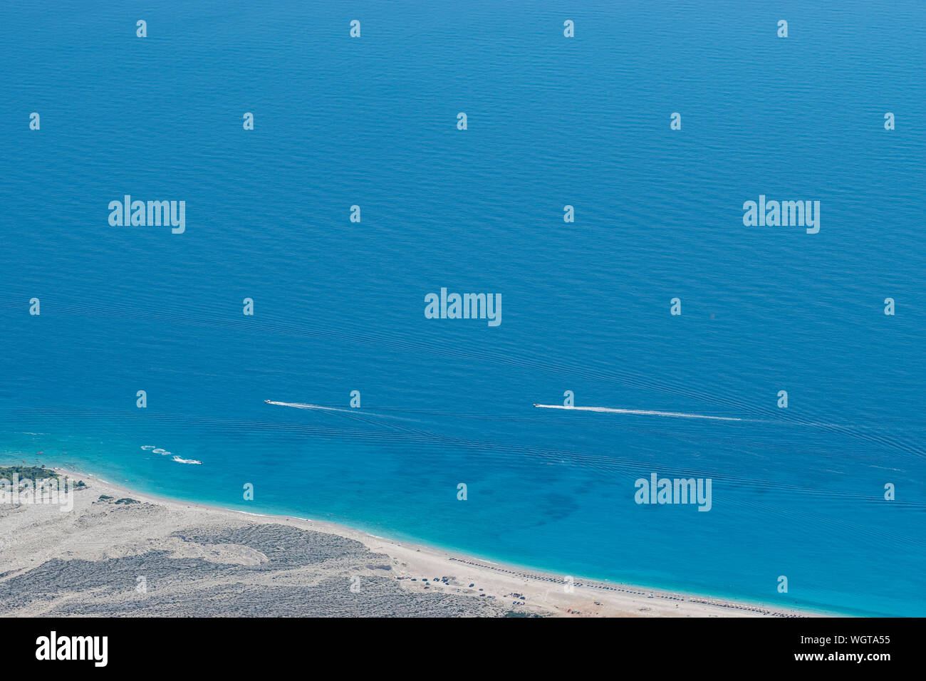View of Ionian Sea shore from Llogara National Park, Vlore, Albania ...