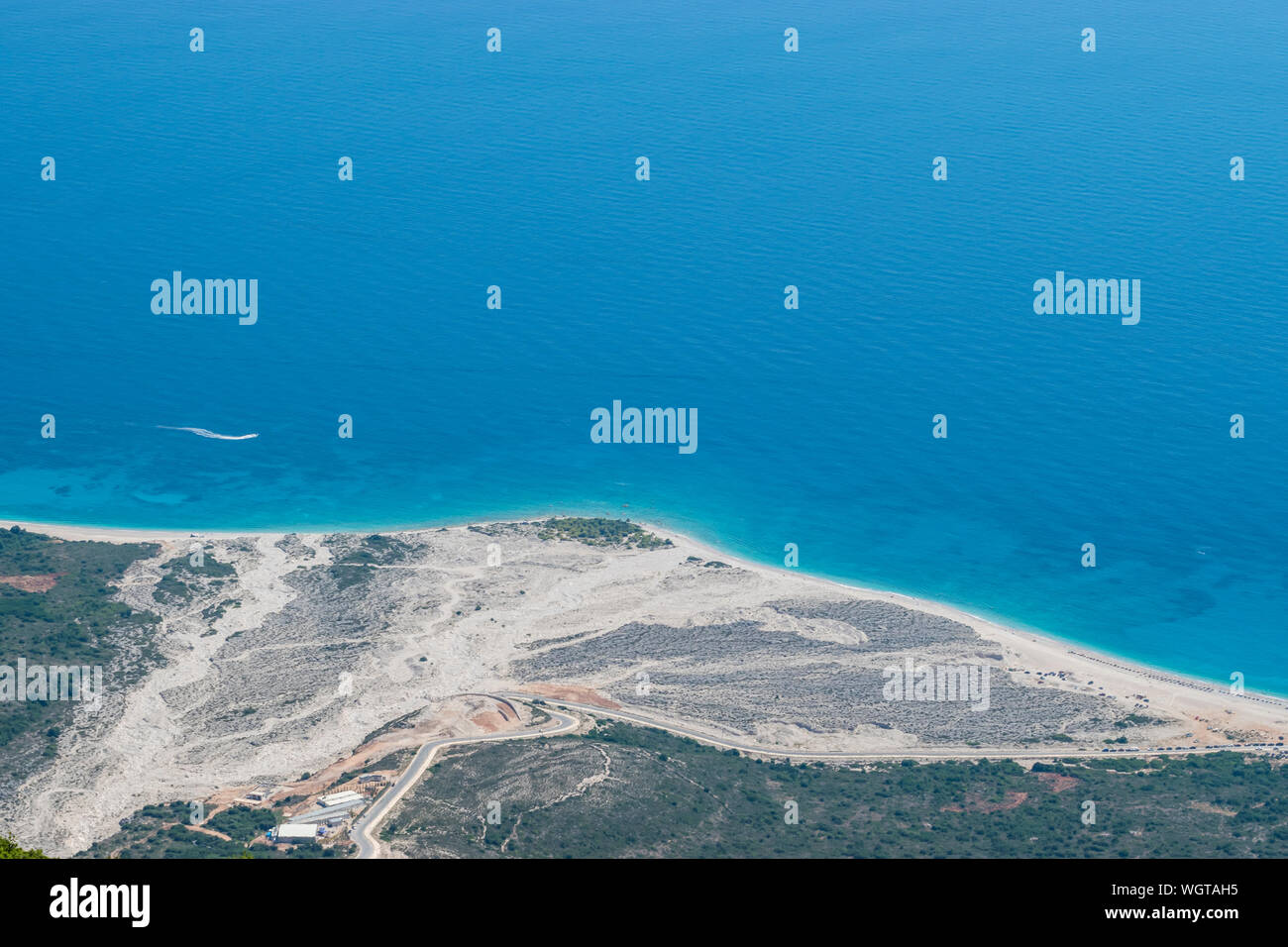 View of Ionian Sea shore from Llogara National Park, Vlore, Albania ...
