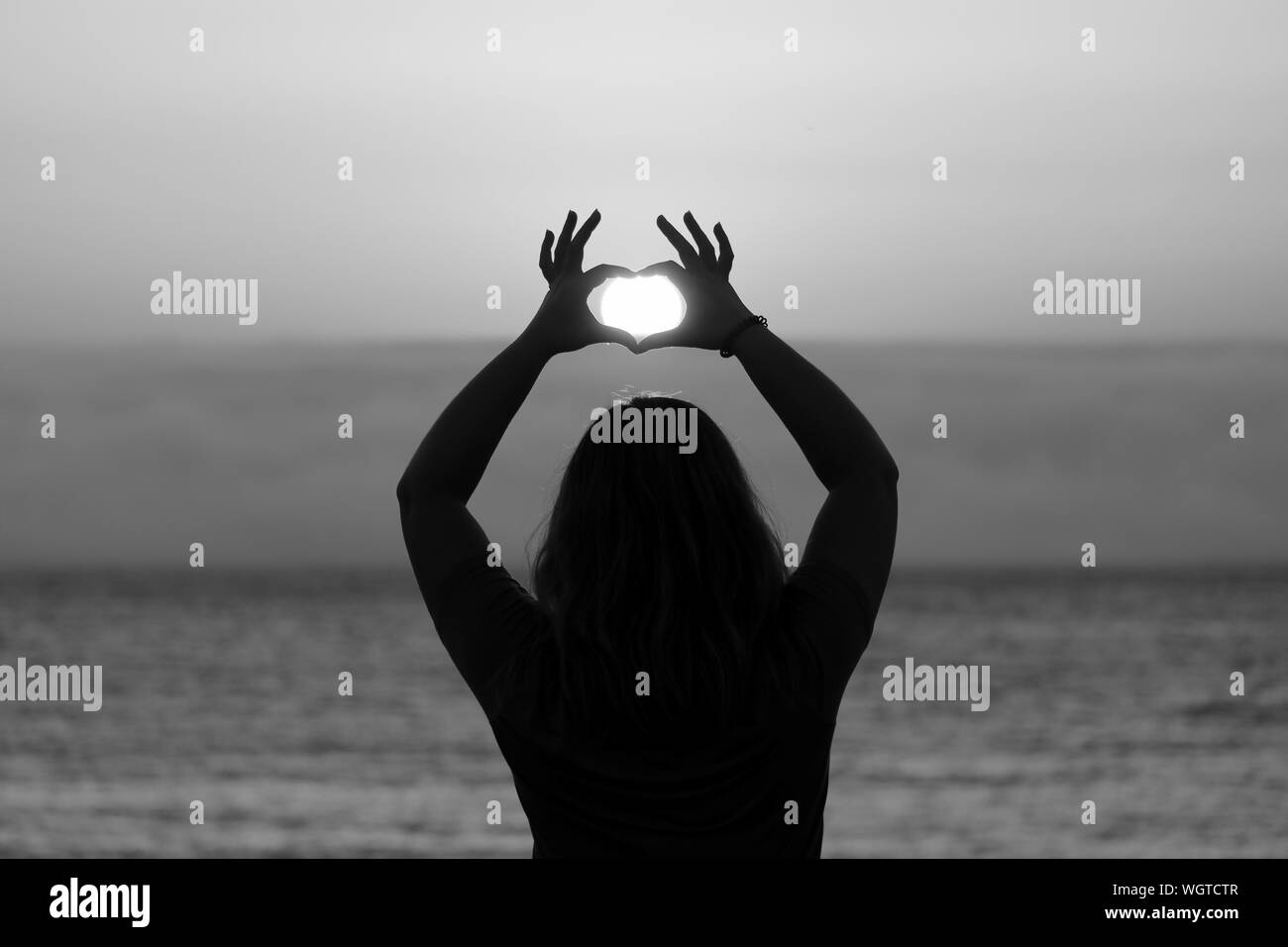 Heart Silhouette Black and White Stock Photos & Images - Alamy