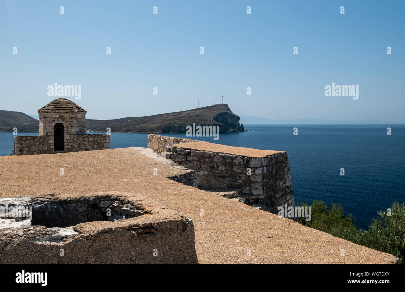 Sarande, Albania - July 2019: View of Porto Palermo Castle situated in ...