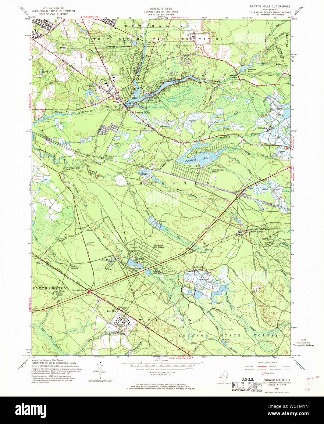 Map of browns mills hi-res stock photography and images - Alamy