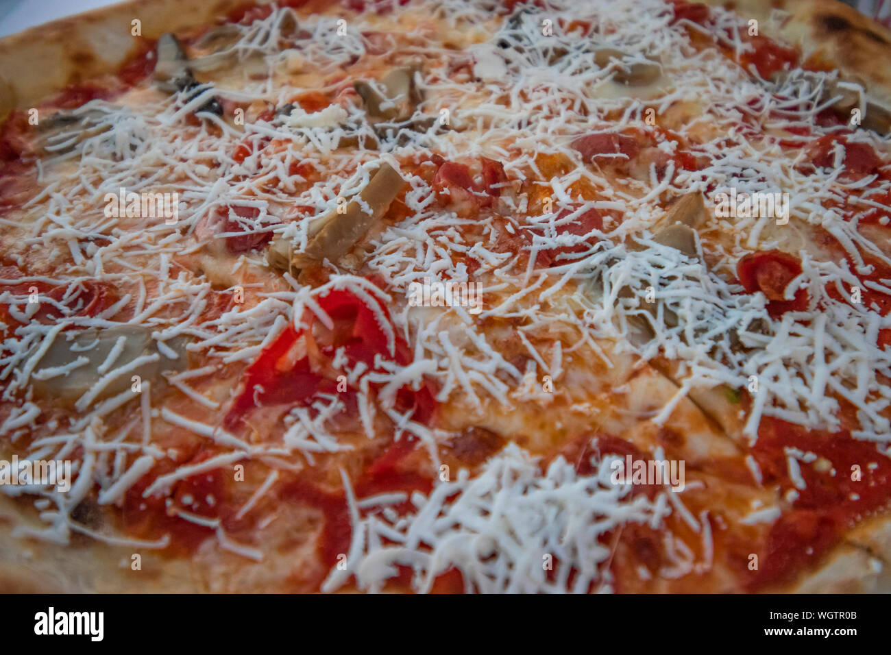 Closeup of a pizza Stock Photo - Alamy