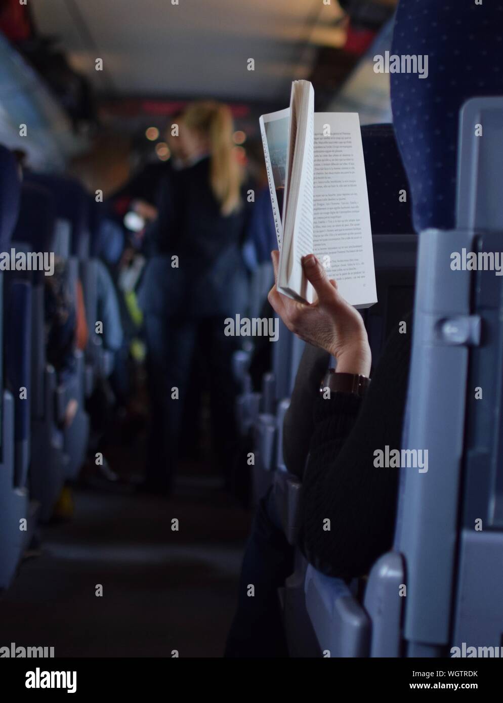 Train reading book hi-res stock photography and images - Alamy