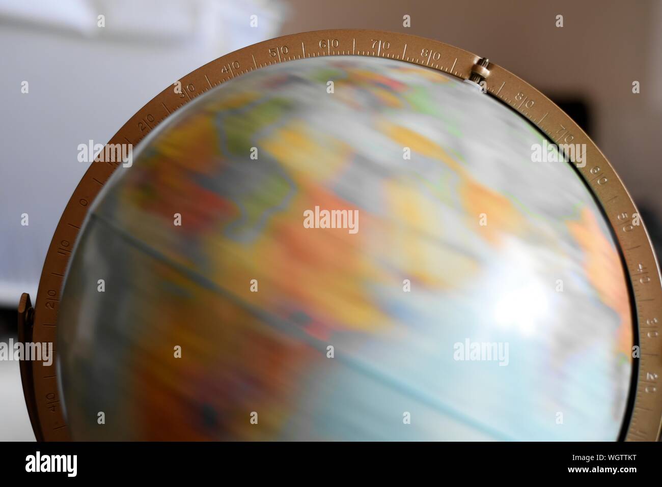 Turning globe hi-res stock photography and images - Alamy