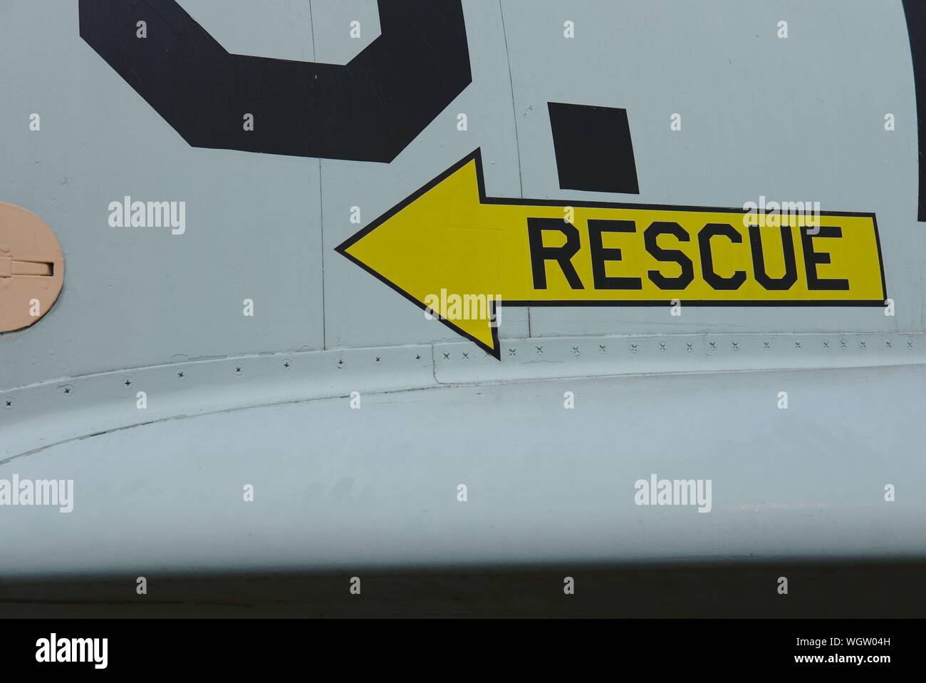Fighter pilot rescue signage. Air Mobility Command Museum, Dover AFB ...