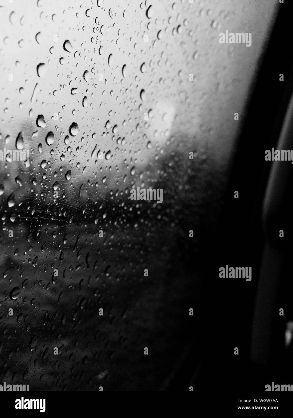 Wet car window Black and White Stock Photos & Images - Alamy