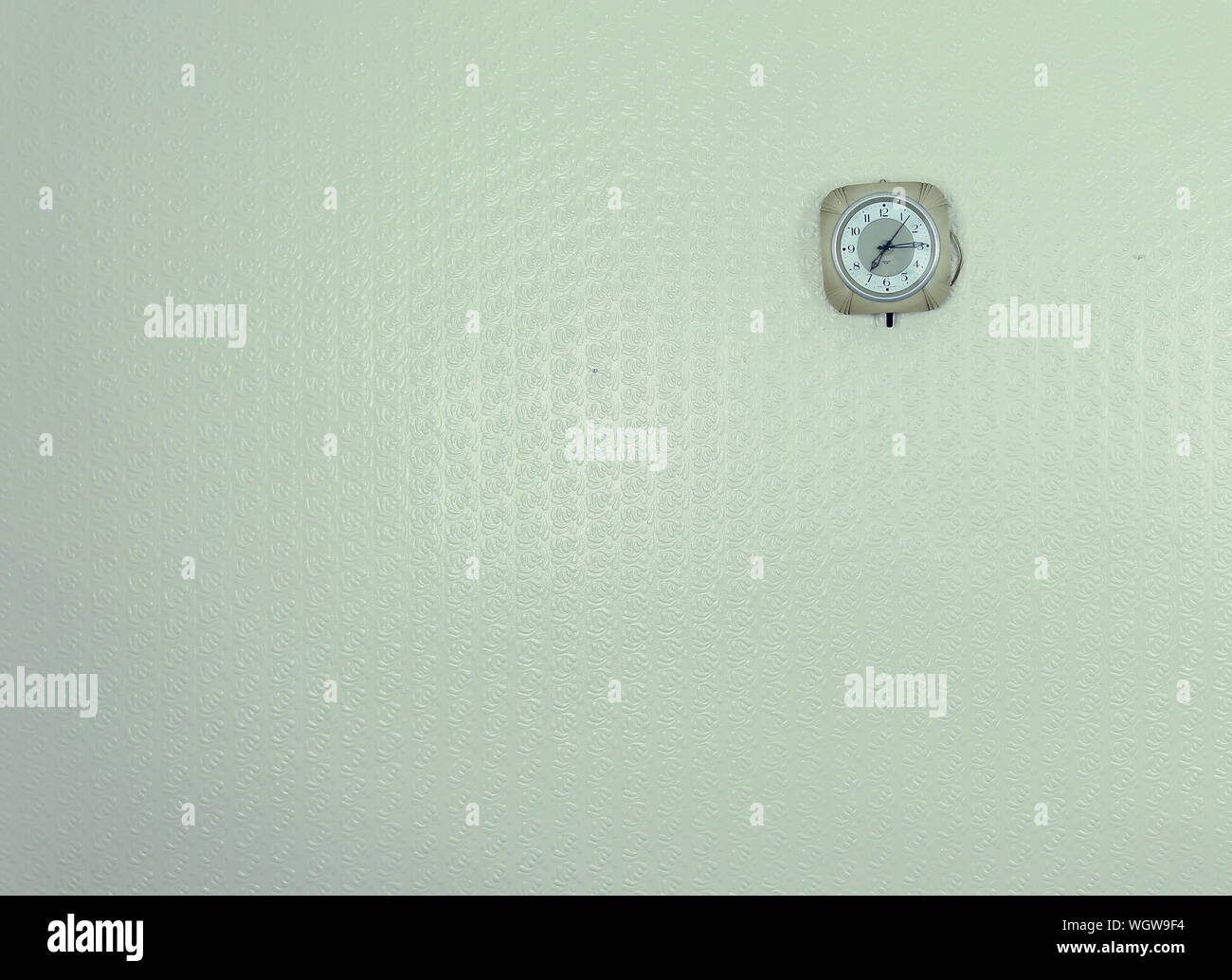 Clock Mounted On Wall Stock Photo - Alamy