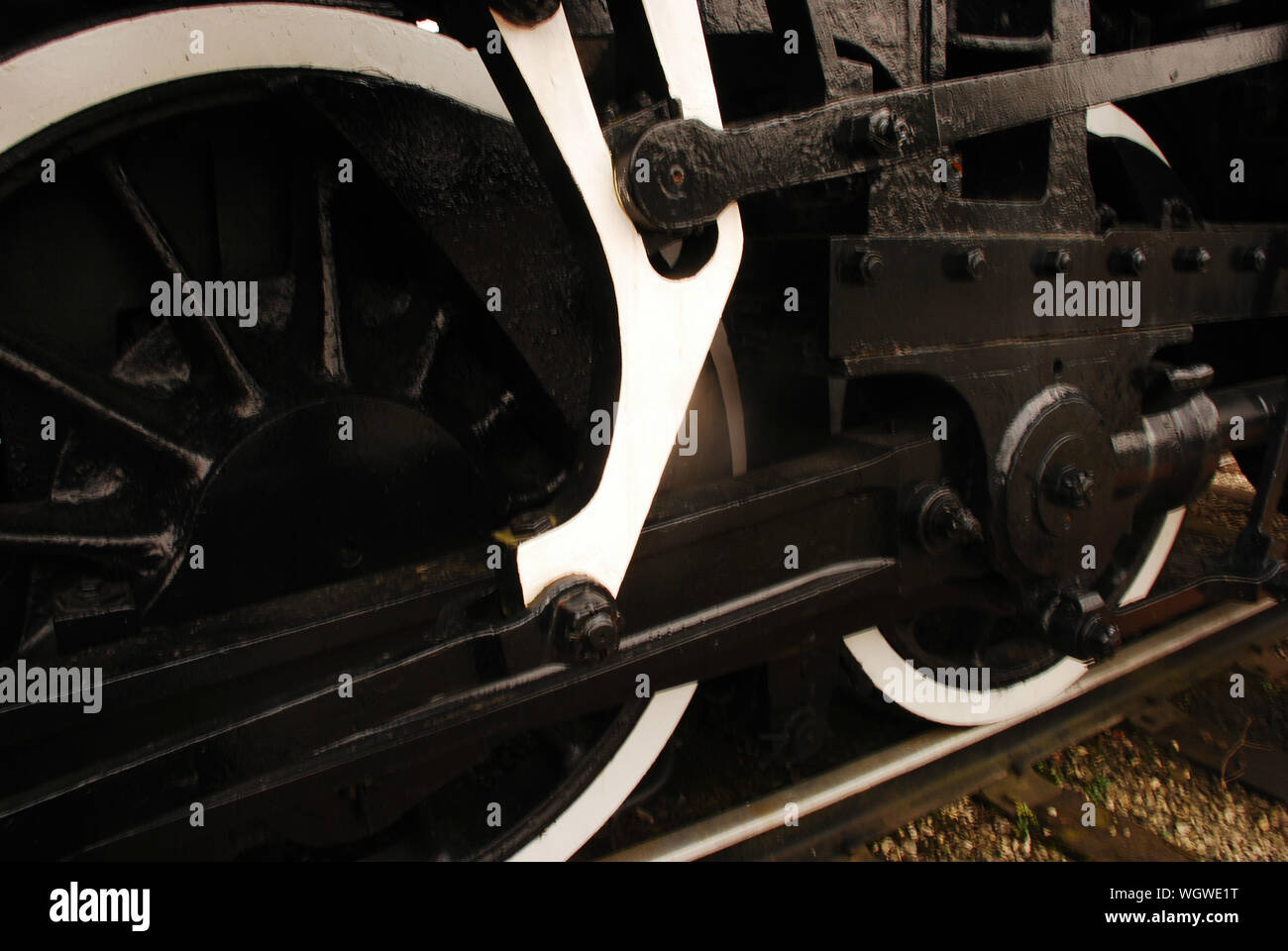 Close up steam train wheels hi-res stock photography and images - Alamy