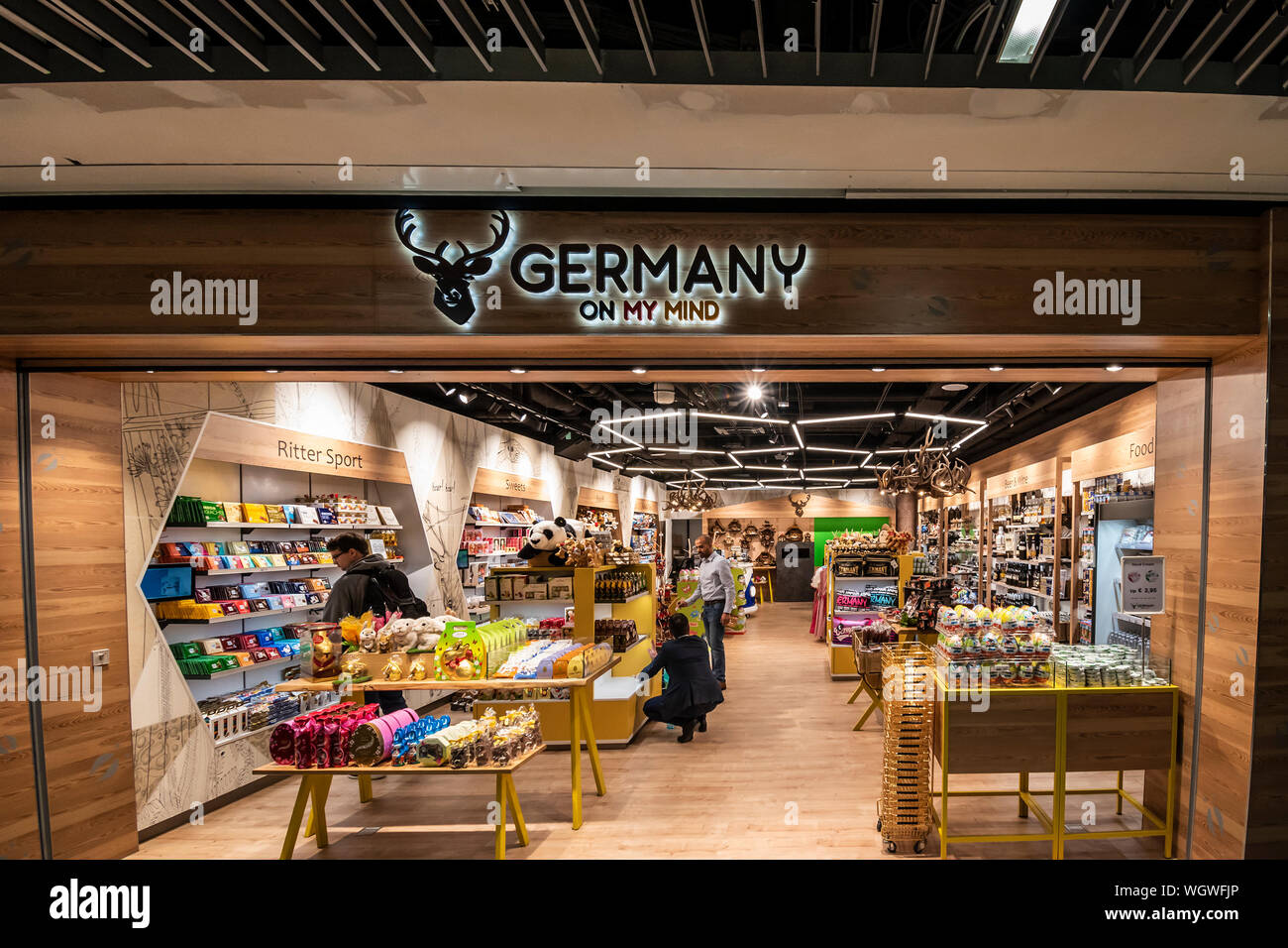 Frankfurt, Germany - April 2019: View of the Terminal 1 at Frankfurt ...