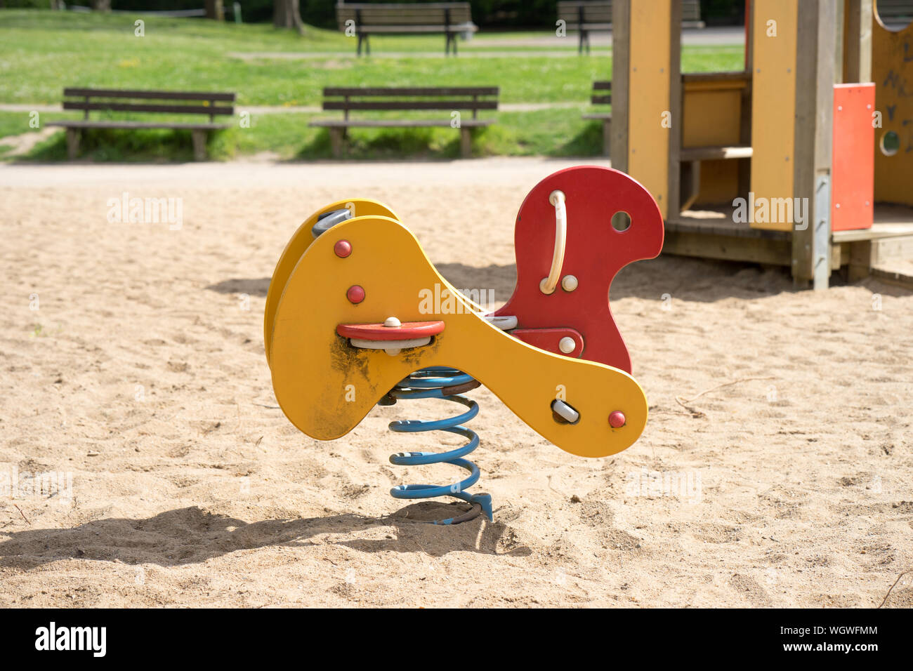 Empty playground animal hi-res stock photography and images - Alamy
