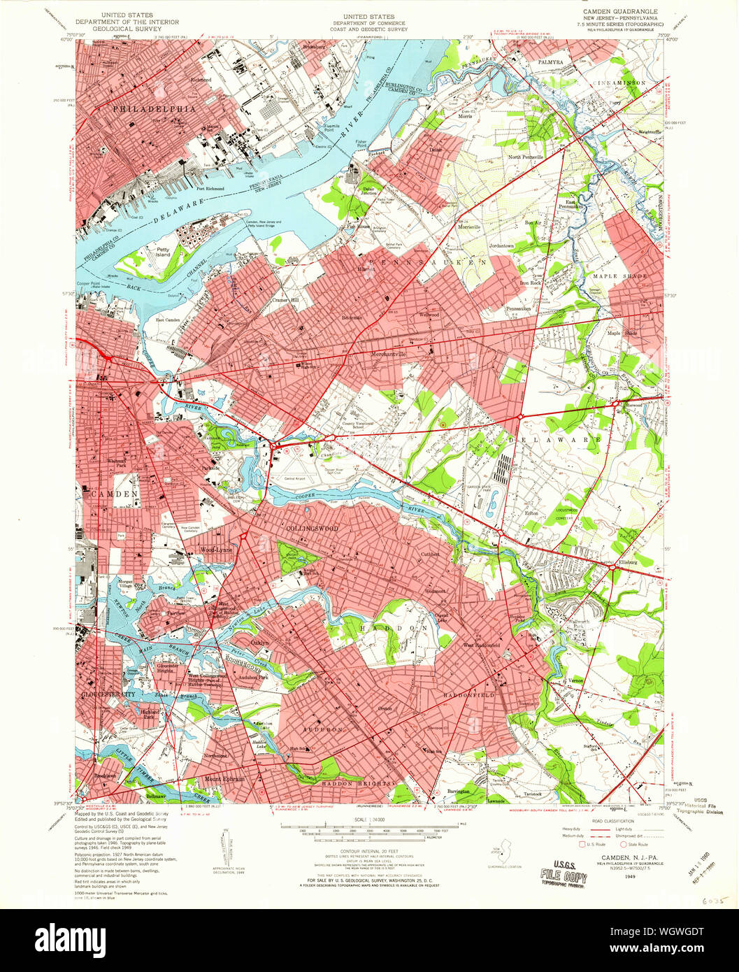 Map of camden new jersey hi-res stock photography and images - Alamy