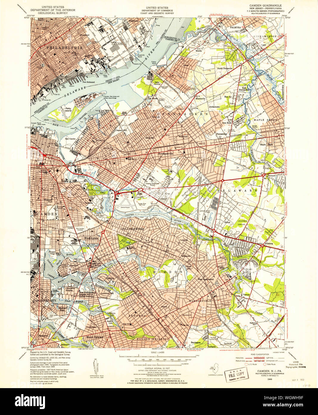 Map of camden new jersey hi-res stock photography and images - Alamy