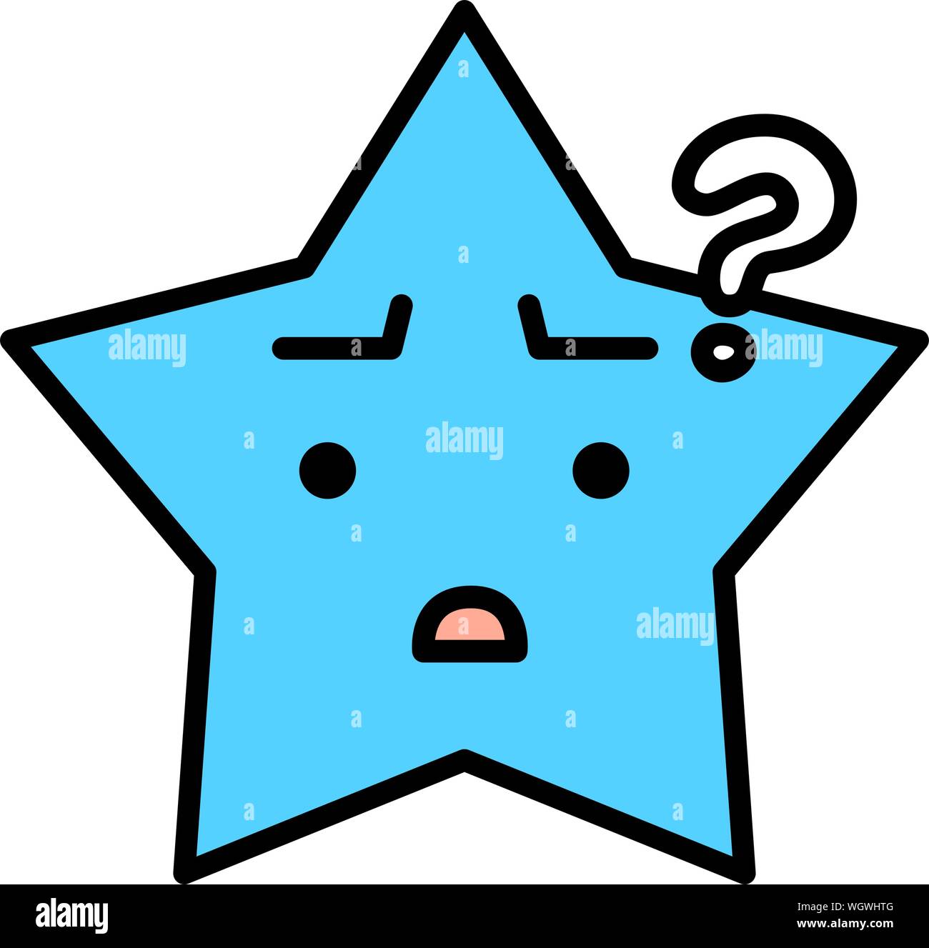 This is a illustration of Blue Star emoticon icon Stock Vector Image ...
