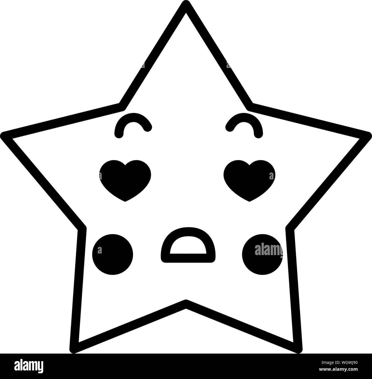 This is a illustration of Blue Star emoticon icon Stock Vector Image ...