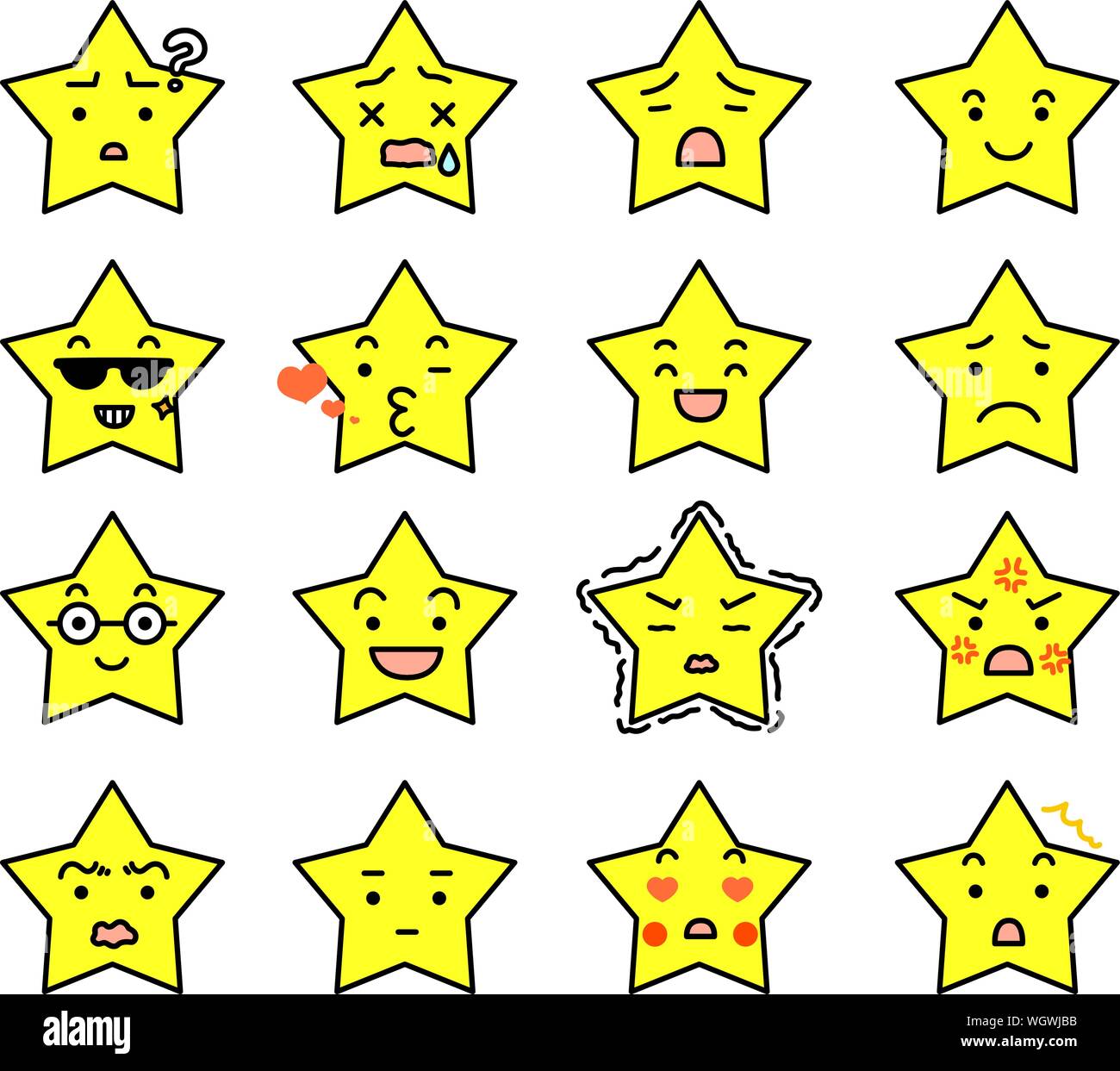 This is a illustration of Blue Star emoticon icon Stock Vector Image ...