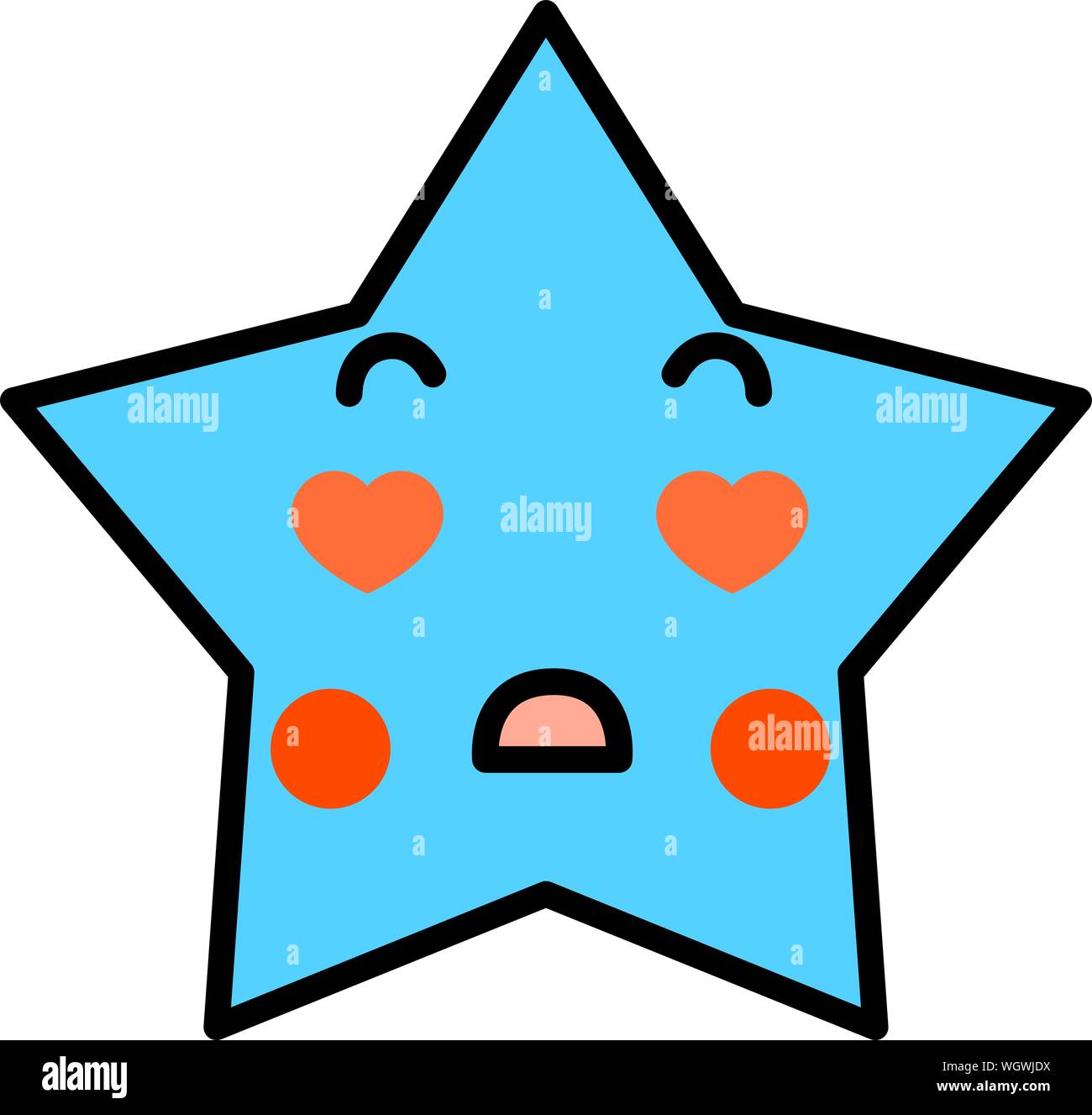 This is a illustration of Blue Star emoticon icon Stock Vector Image ...