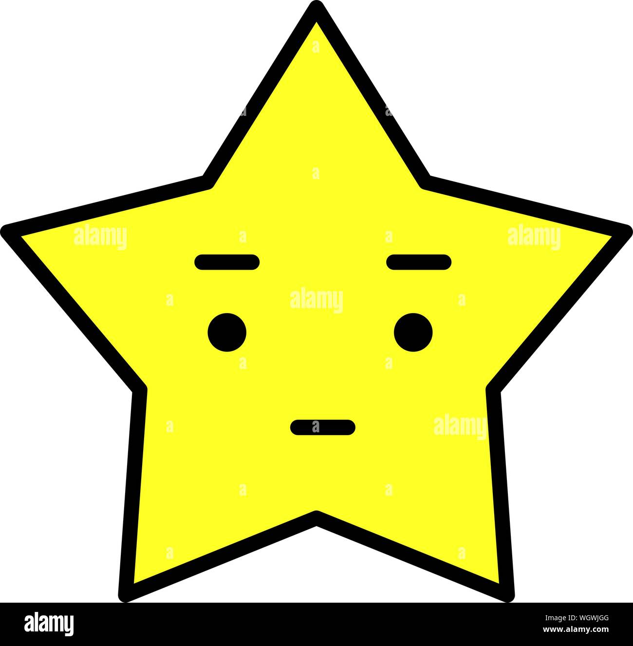 This is a illustration of Blue Star emoticon icon Stock Vector Image ...