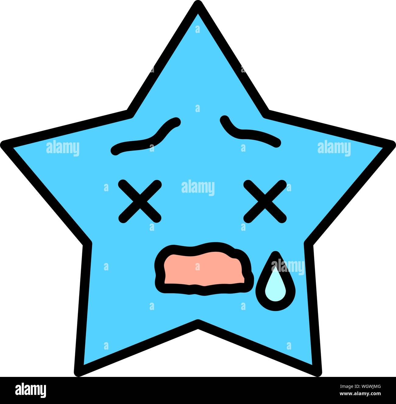 This is a illustration of Blue Star emoticon icon Stock Vector Image ...