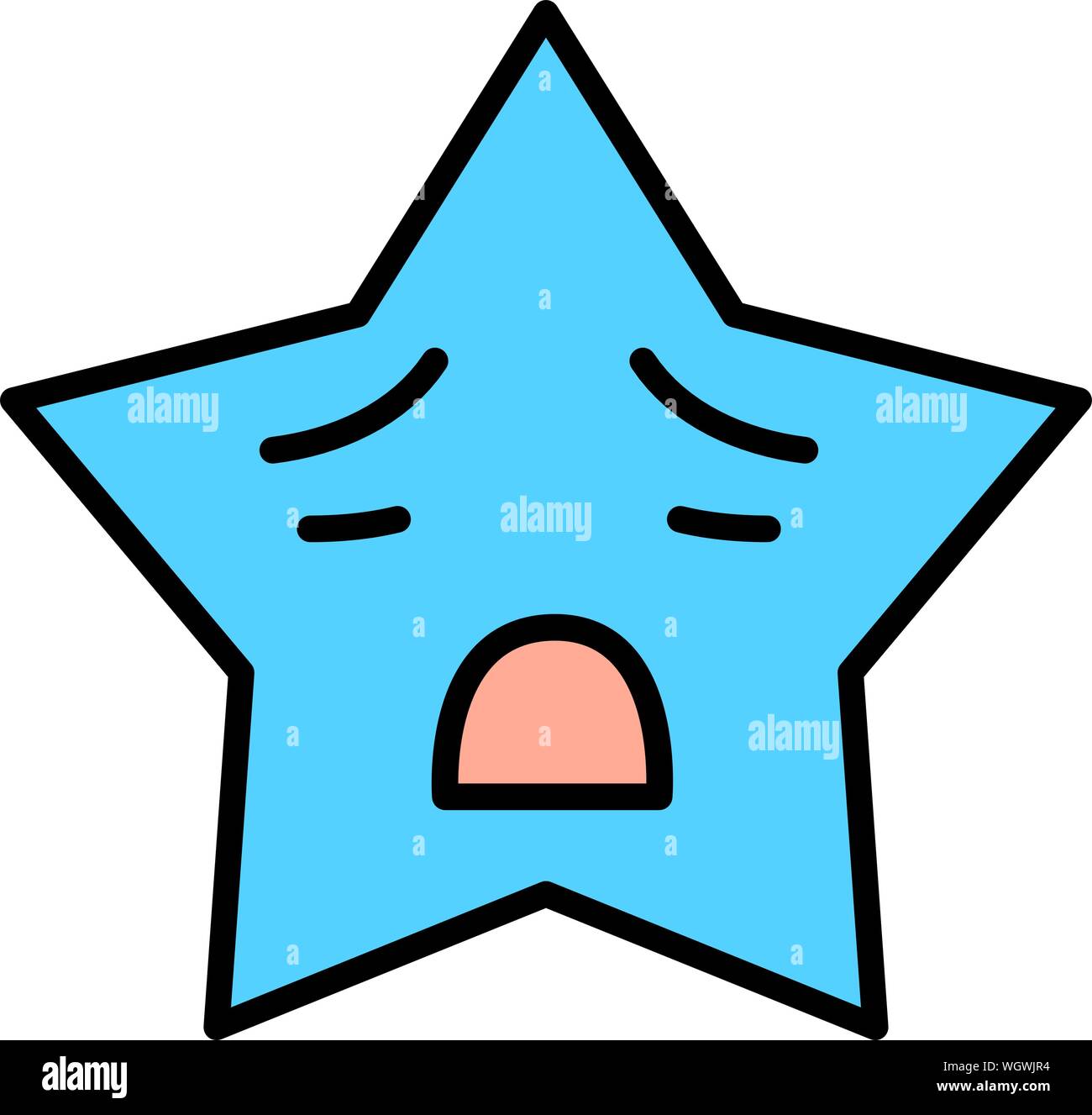 This is a illustration of Blue Star emoticon icon Stock Vector Image ...