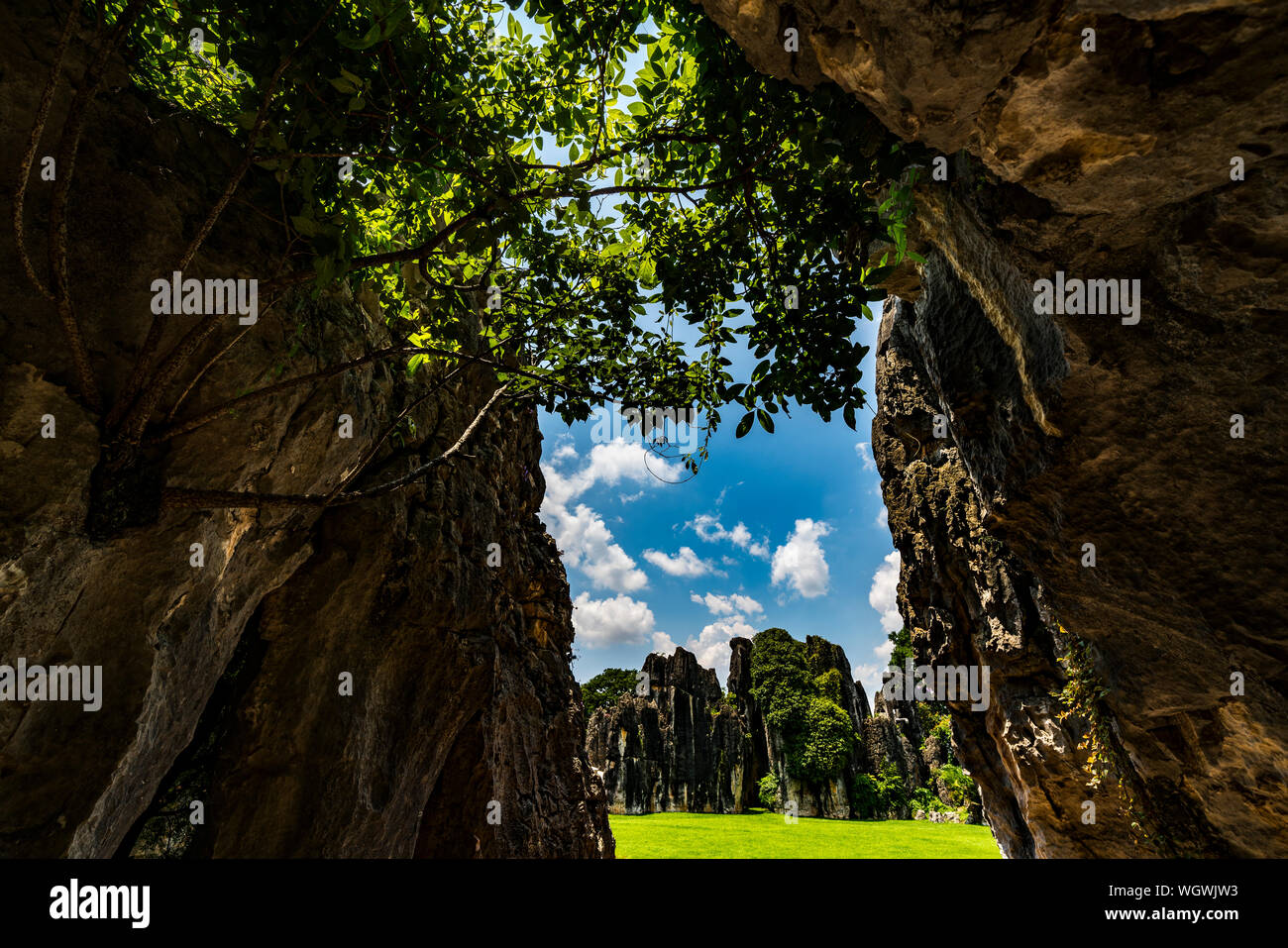 The Stone forest in Kunming, China Stock Photo - Alamy