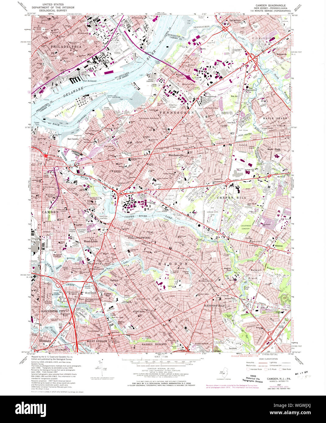 Map of camden new jersey hi-res stock photography and images - Alamy
