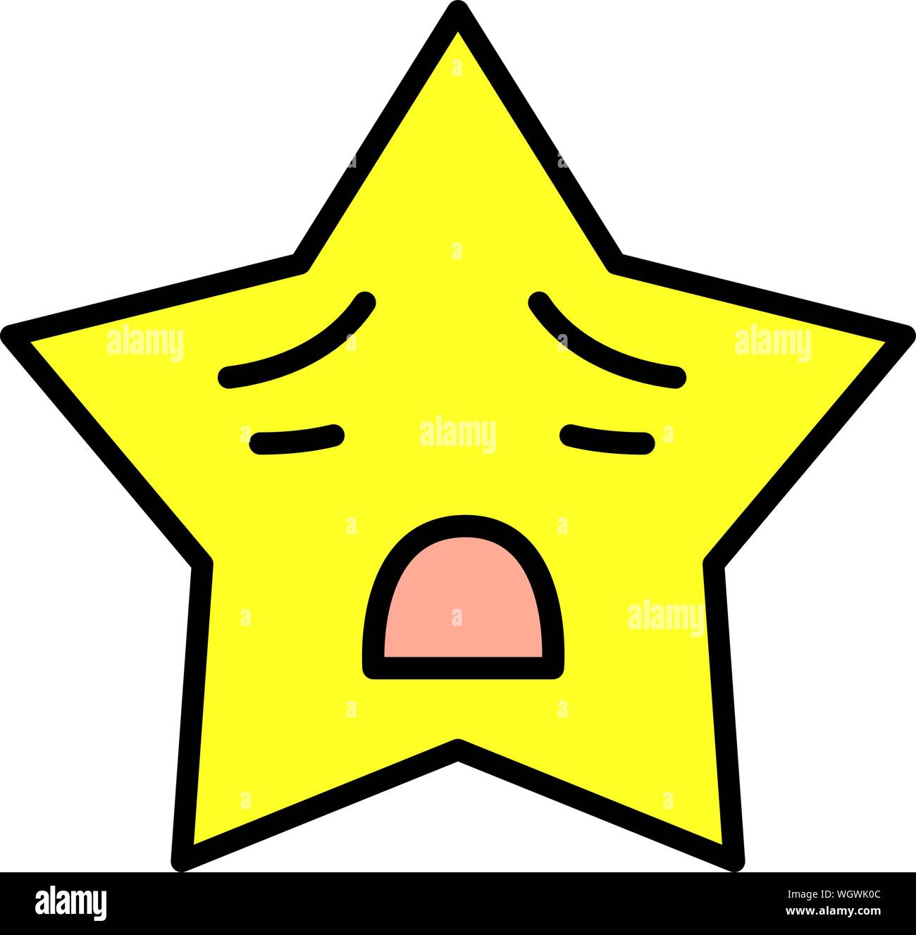 This is a illustration of Blue Star emoticon icon Stock Vector Image ...