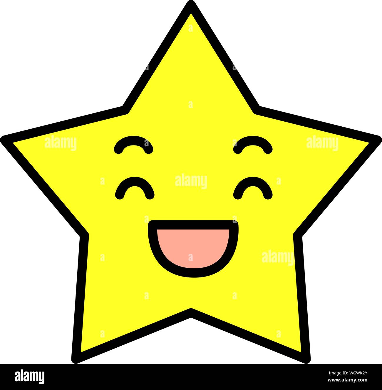 This is a illustration of Blue Star emoticon icon Stock Vector Image ...