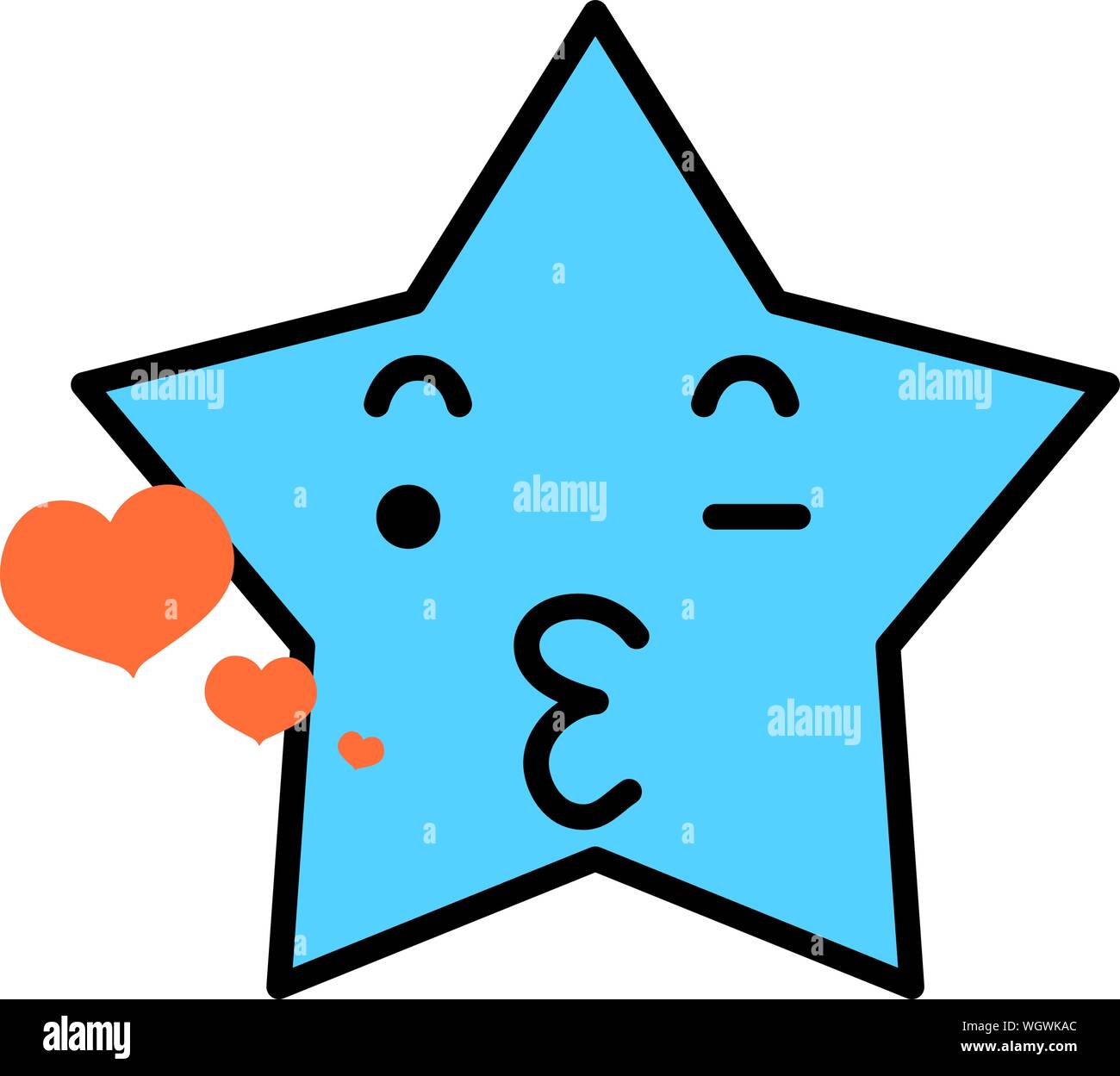 This is a illustration of Blue Star emoticon icon Stock Vector Image ...